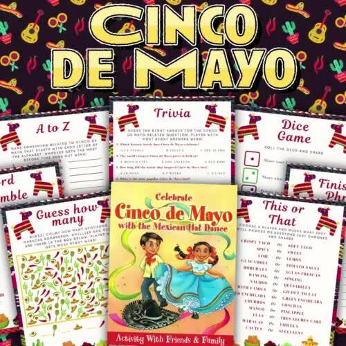 Cinco de Mayo games printable bundle for fun activity with friends & family