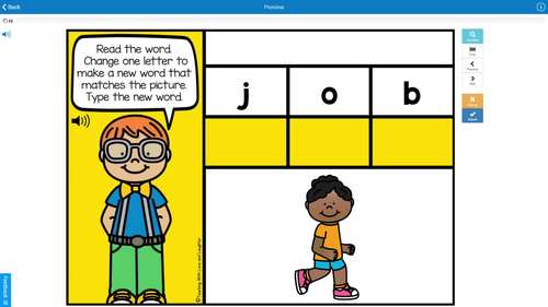 CVC Word Building Set 1 Boom Cards™ by Teaching With Love and Laughter