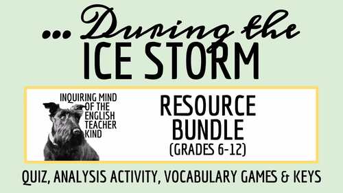 "What Happened During the Ice Storm" Quiz, Worksheet, and Vocab Games ...