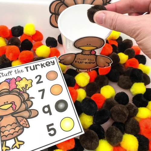 Stuff the Turkey Counting Activity - Turkey Math Activity for Numbers ...