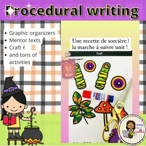 French Halloween Recipe Writing Unit | Une recette de sorcière | Craft