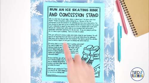 Winter Ice Rink Design Project Based Learning PBL Activity Math ELA Writing