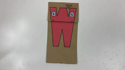 Letter W Alphabet Puppet Craft & Speech Therapy Lesson Plans w/ Visual ...