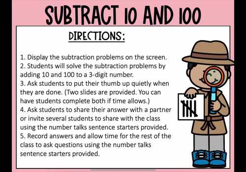 Second Grade Math Number Talks Daily Routine Unit 9 Subtraction Within ...