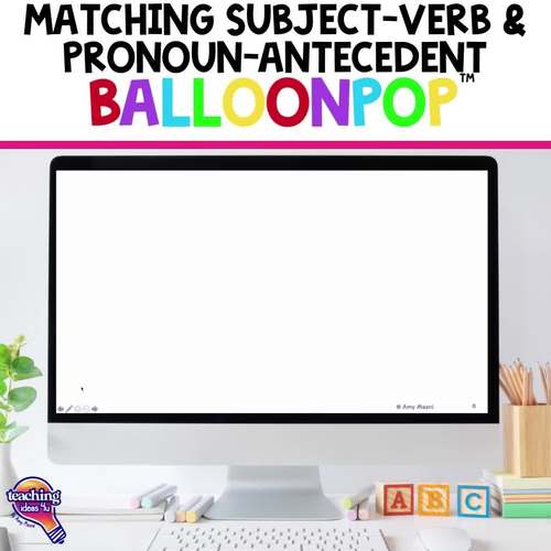 3rd Grade Subject-Verb Agreement Digital Grammar Review Games BalloonPop™