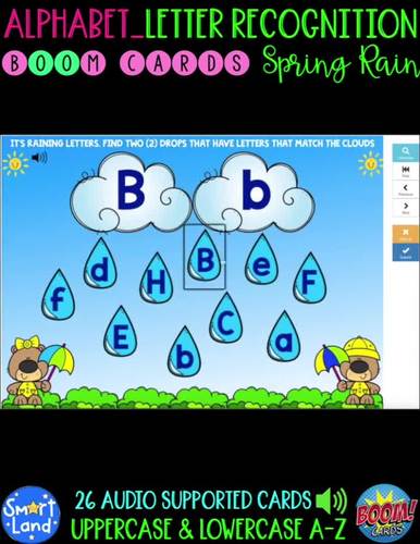 Alphabet Letter Recognition digital cards | Spring Rain | TPT