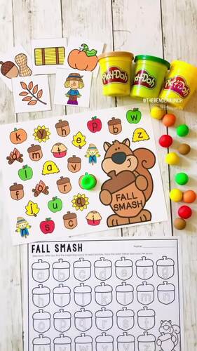Beginning Sounds Fall Smash Game - Beginning Sounds Activity for Fall