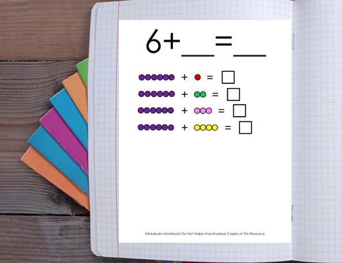 Montessori Simple Addition Facts to 10 Math Bead Bar by Minkybubs ...