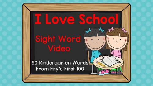 Sight Word Practice Video, Kindergarten, School by Teaching with Ms Toni