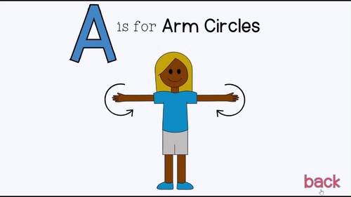 Alphabet ABC Gross Motor Movement Cards | Digital Version for Kids by A ...