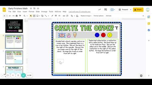 Math Task Cards for Early Finishers by Teaching With a Mountain View
