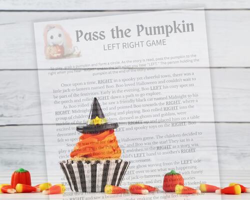 Pass The Pumpkin Game | Halloween Kids Activities | Halloween Left ...