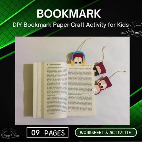 DIY Bookmark Paper Craft Activity for Kids first day of school activities