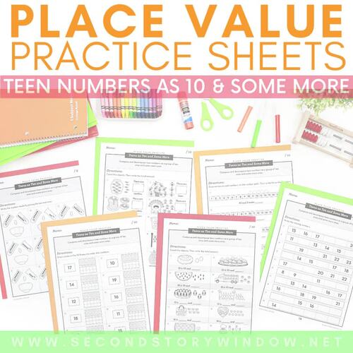 Place Value Worksheets for Teen Numbers with Place Value Tens and Ones ...