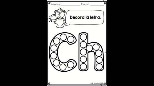 Hojas de trabajo LETRA CH | Letter ch Worksheets in Spanish by Ms Herraiz