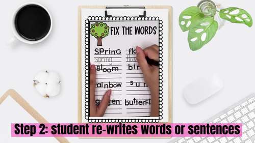 Occupational Therapy FIX THE MISTAKES handwriting legibility practice ...