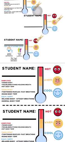 Emotions Thermometer by tatiana correia | TPT