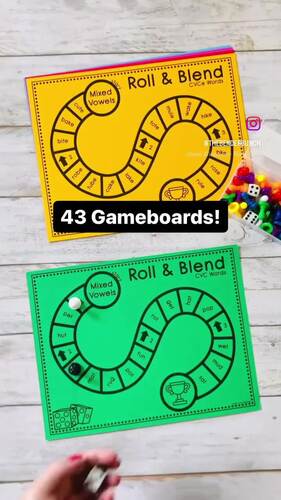 Roll and Blend Phonics Dice Games - 43 Phonics Fluency Games and Drills