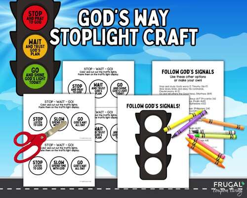 Christian Stoplight Bible Craft for Kids, God’s Way Traffic Light Kit ...