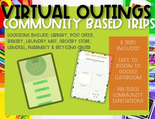 Community Based Instruction CBI Adapted Books & Field Trip Special Ed ...