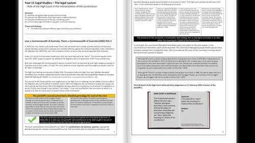 Yr 11 Legal Studies: Role of the high court & intrepretation of the ...