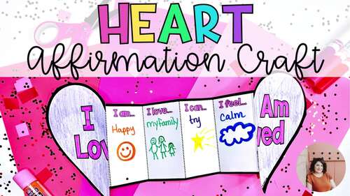 Heart Affirmation Valentine's Day Craft- Preschool, Kindergarten, SEL ...