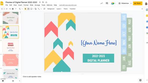 (OLD) Digital and Printable Teacher Planner 2022-23 (Editable on Google ...
