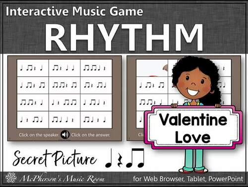 Valentine's Day Music Interactive Rhythm Game Eighth Notes Secret ...