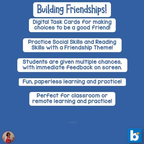 Building Friendships and Social Skills Boom Digital Task Cards | TPT