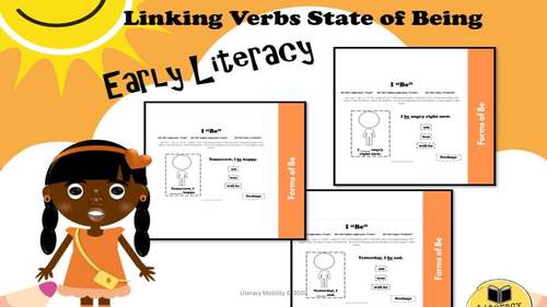 Linking Verbs State of Being Early Elementary Language Arts Activity