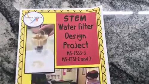 STEM Water Pollution FILTER Design Project Lab EARTH DAY MS-ESS3-3, MS ...