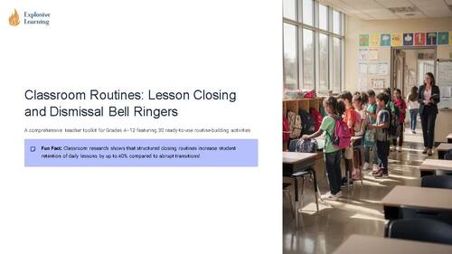 Classroom Routines Lesson Closing and Dismissal Bell Ringers comprehensive