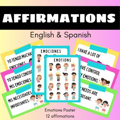 Affirmations- Bilingual by Darlenys Corner | TPT