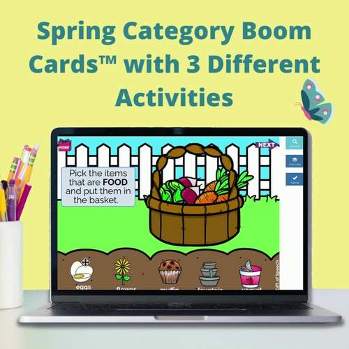 Spring Categories NO PREP Language Activity Category Boom Cards™ Fun