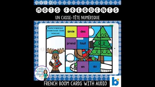Mots fréquents: French Winter Sight Word Puzzle Digital Game BOOM Cards (2)