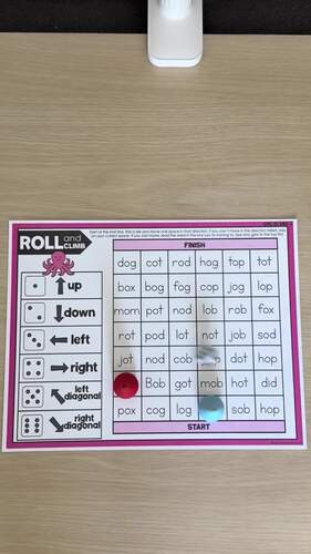 CVC Word Games CVC Dice Games CVC Practice Phonics Games | TPT