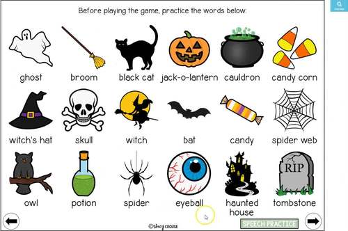 Halloween Speech Therapy Game for Articulation & Language BOOM CARDS ...
