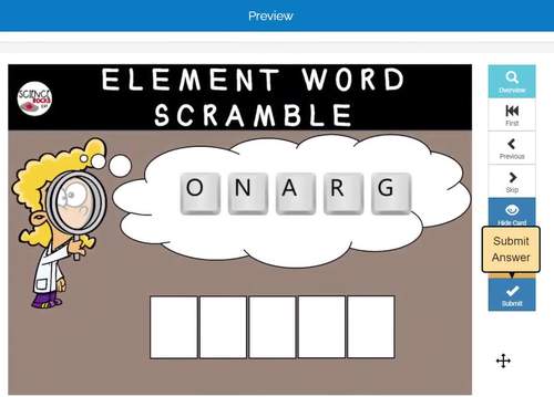 Periodic Table Of Elements First 20 Elements Word Scramble Boom Cards ...