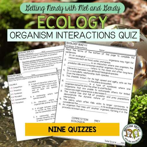 Ecology Interactions: Competition, Predation, Symbiosis Quizzes ...