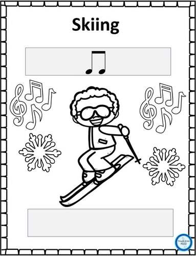 Music Winter Coloring Pages, Note Writing, by TEACH KIDS MUSIC | TPT