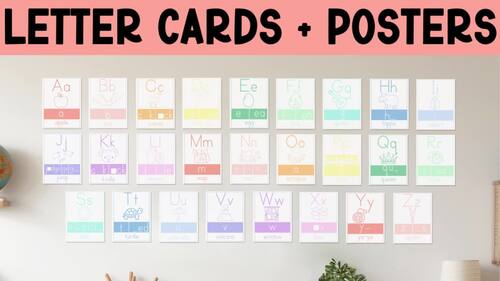 Alphabet Wall Posters + Cards | Bulletin Board Decor by Play Therapy ...