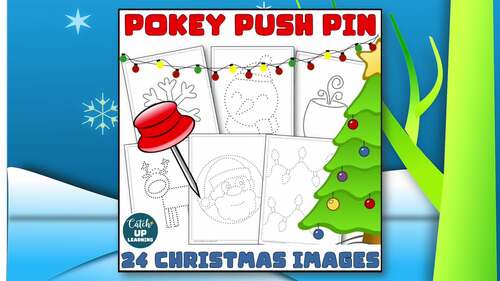 Christmas Push Pin Pokey Pinning Pictures by Catch-Up Learning | TPT
