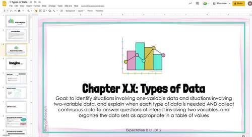 Grade 8 Ontario Math Curriculum | Data Literacy | Google Slides & Form