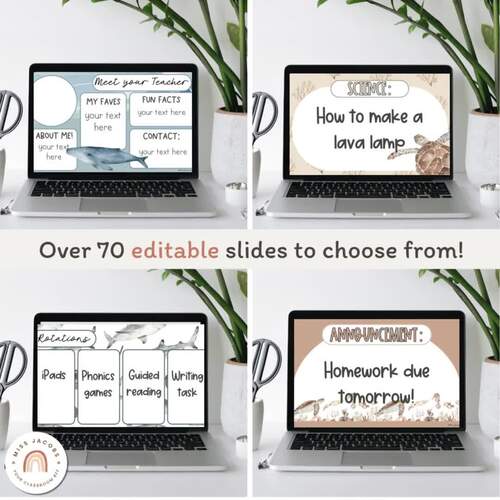 Morning Meeting Slides | Google Slides with Timers | Neutral Modern ...