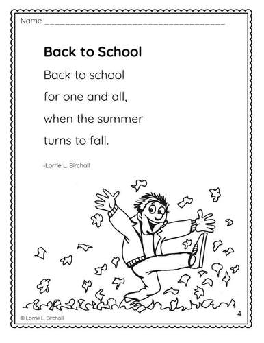 Rhyming Poems About School