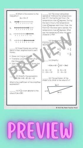 NC Check In Review 2.0B | 7th Grade Math | Test Prep by My Math Teacher ...
