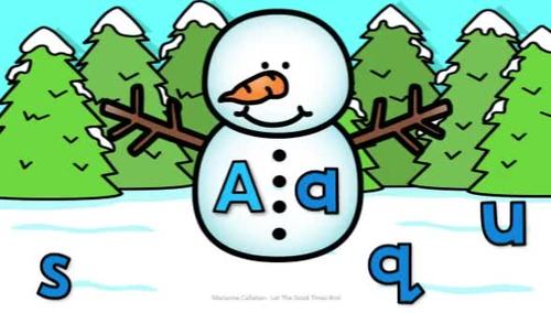 Snowman Winter Alphabet Matching - SMART Board! by LetTheGoodTimesKrol