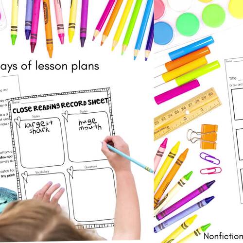 Sharks Nonfiction Reading, Writing, Crafts, Lesson Plans All About Sharks