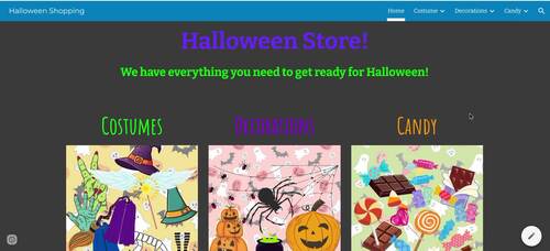Halloween Math Online Activity Shopping Project - Add and Subtract 100 ...