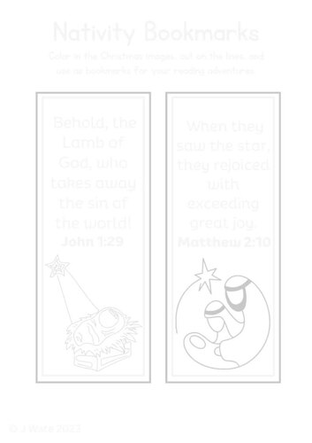 Nativity DIY Christmas Craft Bookmarks: Christmas Decor and Gift Ideas